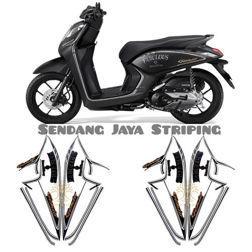 Promo Stiker Striping Motor Honda Genio Fabulous 2020 Hitam Standar ...