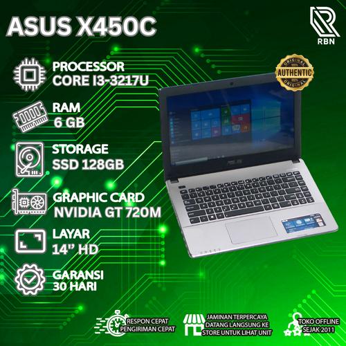 Jual LAPTOP Notebook ASUS X450C CORE I3-3217U RAM 6GB SSD 128GB Second ...