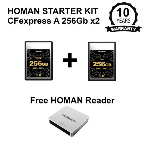 Jual HOMAN CFexpress Card Type A STARTER KIT : 2x 256Gb (800MB/s ...