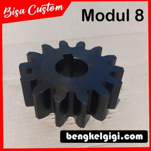 Jual Gear Spur Ukuran Custom, Roda Gigi Lurus M Modul 8 M8 Material ...