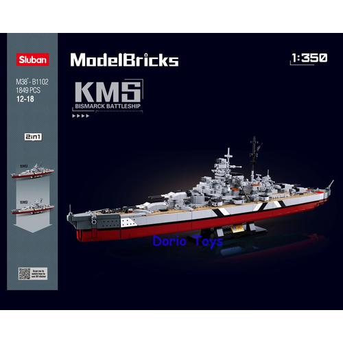 Jual Sluban Brick Armada Kapal Laut / Kapal Perang - Bismarck ...