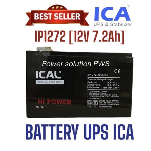 Jual Accu Aki Baterai Batere Kering UPS ICA / Aki ICAL IP1272 12V 7.2Ah ...