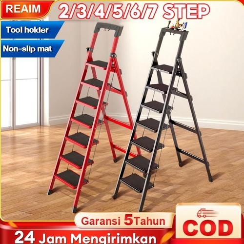 Jual NEW Reaim Tangga 3/4/5/6/7Step tangga lipat aluminium 2meter Lipat ...