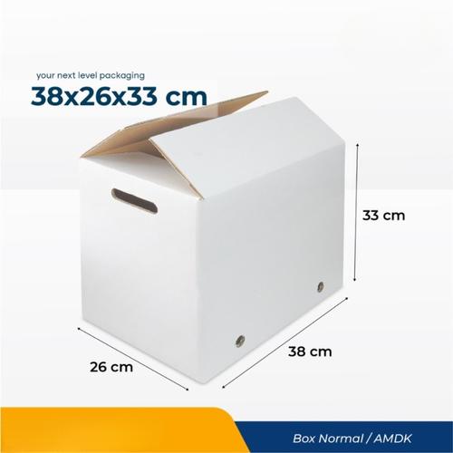 Jual Box Buah Putih Polos Kardus Besar Packing Barang Ukuran 38x26x33 ...