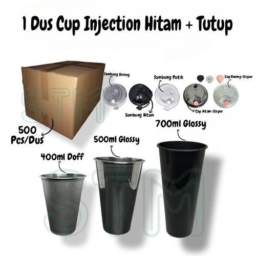 Promo Per Dus Black Cup PPI Injection 500pcs 400ml 500ml 700ml/Thinwall ...