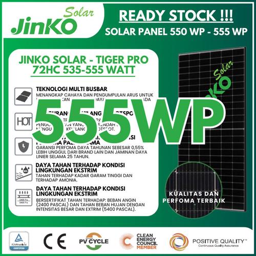 Jual Jinko Solar Cell / Panel Surya 550WP-555WP SNI Mono Tier 1 Bukan ...