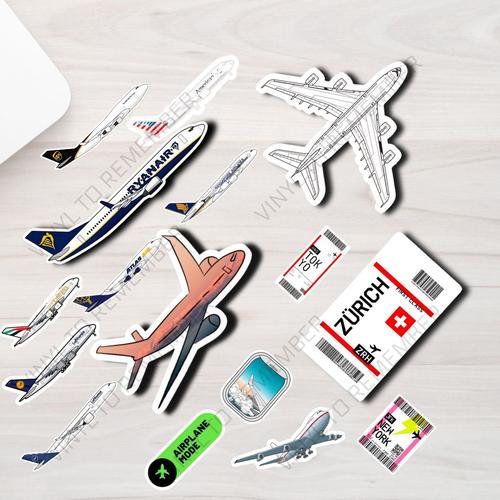 Jual Stiker Pack Desain Tiket Negara Dan Pesawat Penerbangan Boeing ...