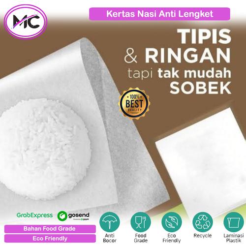Jual Kertas Nasi Putih Anti Lengket Pembungkus Bungkus Nasi Padang Fred ...