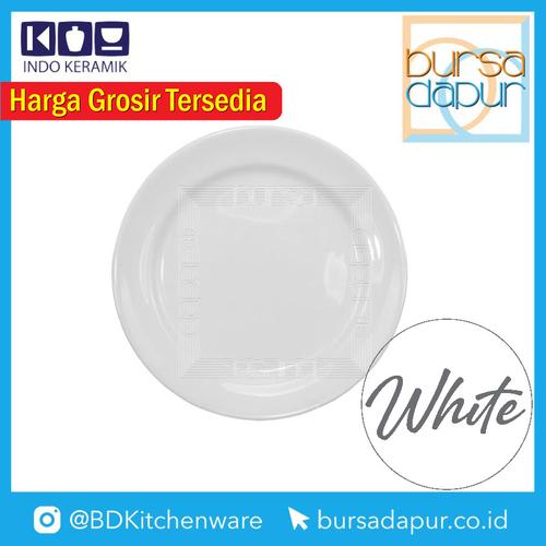 Jual Indo Keramik Plain White B&B Plate 6.5 in (PC-6.5) Piring Kue ...