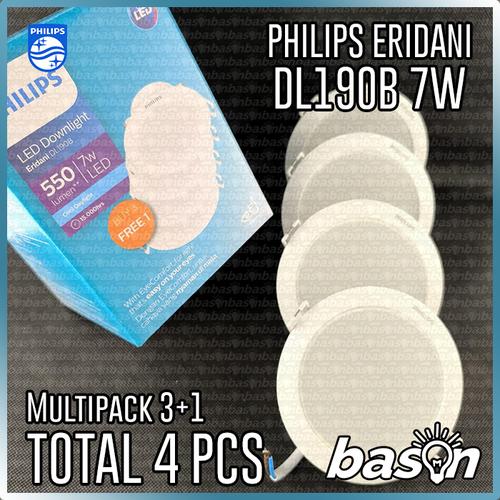 Promo PHILIPS Multipack isi 4 bh Eridani DL190B Downlight 7W 4 inch ...