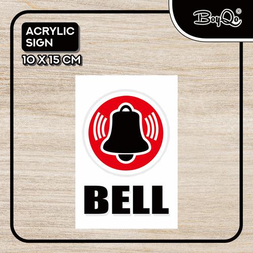 Jual Akrilik Bell Ukuran 15 x 10 CM BoyQo | Papan Tanda Bell - Kota ...