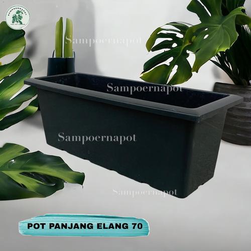 Promo Pot Bunga Tanaman Persegi Panjang Egp 65 Cm Hitam - PANJANG 70 ...