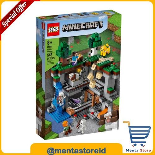 Jual LEGO Minecraft 21169 The First Adventure Cool Characters Mobs Play ...