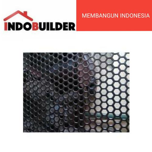 Jual PLAT BESI LUBANG PERFORATED TEBAL 0.8 MM HEXAGONAL 6 MM DIMENSI 1 ...