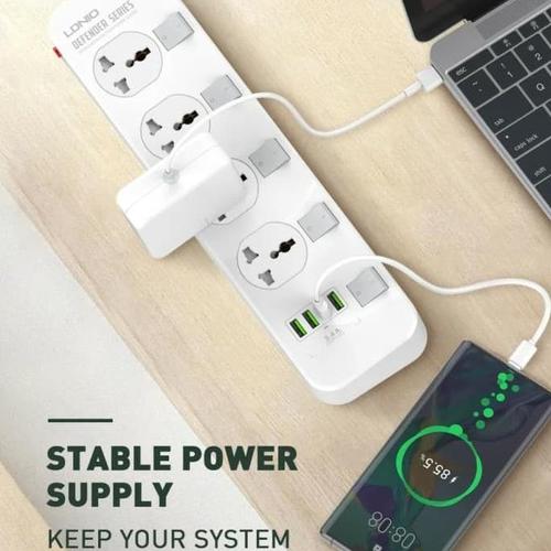 Jual steker colokan listrik LDNIO SC4408 universal power socket 4usb ...