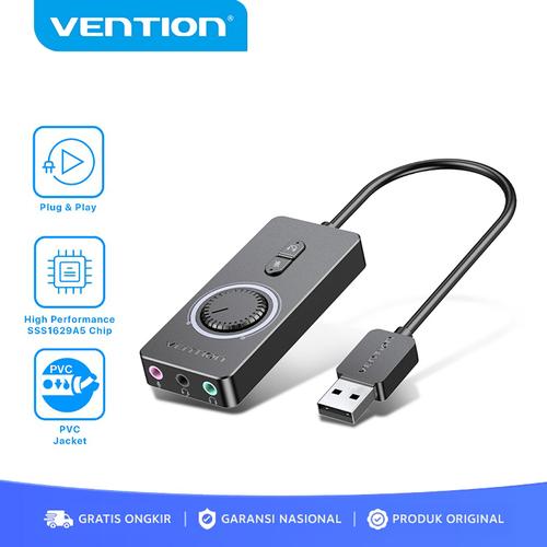 Jual Vention USB Sound Card External Stereo Sound Adapter w/ Volume ...