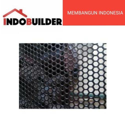 Jual PLAT BESI LUBANG PERFORATED TEBAL 1 MM HEXAGONAL 6 MM DIMENSI 1.2 ...