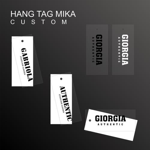 Jual Cetak hang tag mika custom untuk baju kaos celana - Jakarta Barat ...