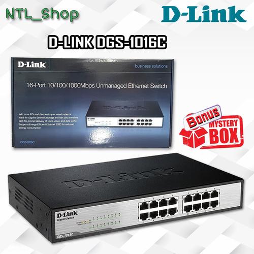 Promo D-LINK DGS-1016C SWITCH HUB Gigabit 16-Port Desktop - Kota ...