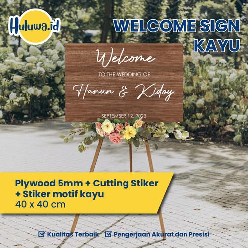 Jual Welcome Sign Kayu / Dekorasi Lamaran Pernikahan / Wooden Sign ...