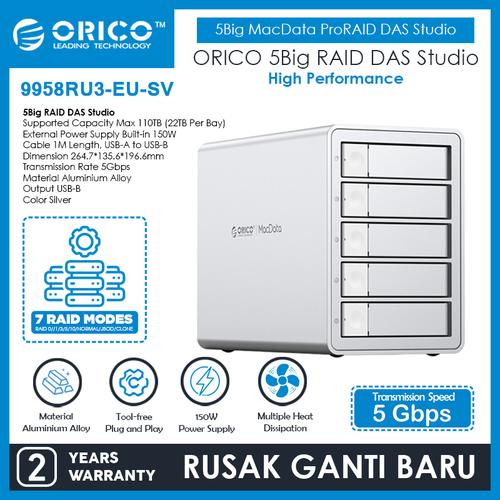 Promo ORICO MacData 5 Big RAID DAS Studio 2bay 4bay 5bay MultiBay HDD Enclosure MultiBay SSD ...