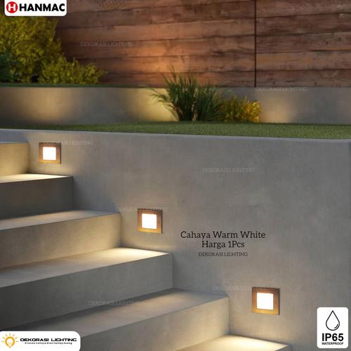 Jual Lampu tangga led waterproof segi kotak stainless lamp step light ...