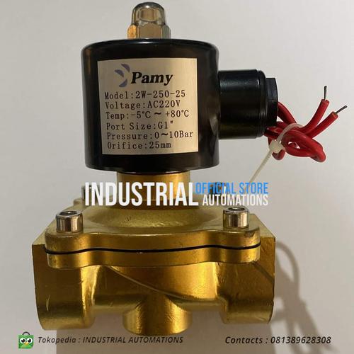 Jual Solenoid Valve 2 Way 2W-250-25 AC220V/DC24V Temp: -5°C~+80°C Port ...
