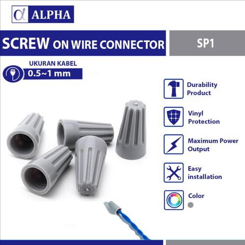 Jual Lasdop Sambungan Kabel Putar Cap Twist Wire Connector Screw SP1 - Jakarta Pusat - Alpha ...