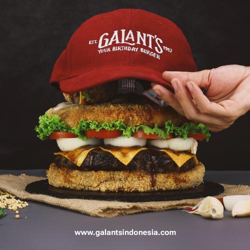 Jual Burger Ulang Tahun Jumbo Viral | Monster Birthday Burger 20cm ...