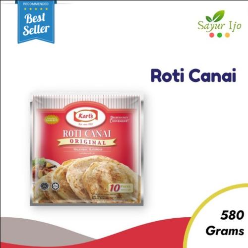 Promo Kart's Roti Canai 580 Gram / Pack Isi 10 PCS Fresh Frozen ...