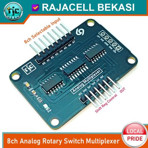 Jual HEF4066 8-Channel Analog Digital Multiplexer Selector Switch dengan Shift Register 74HC595 ...
