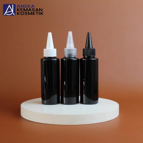 Jual Botol Kerucut 100Ml Rf Hitam/Botol Tinta Tetes/Tutup Kerucut ...