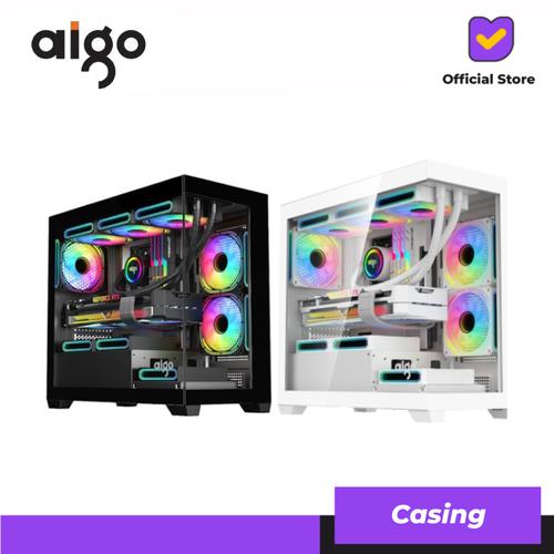 Promo AIGO C218M M-ATX PC Case | Panoramic M-ATX Chassis - Black Cicil ...