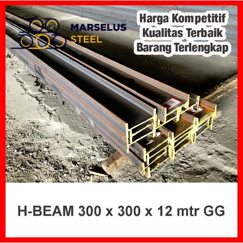 Jual H-Beam 300 x 300 x 10 x 15 - 12 meter/ Besi HB 300 GG Gunung H ...