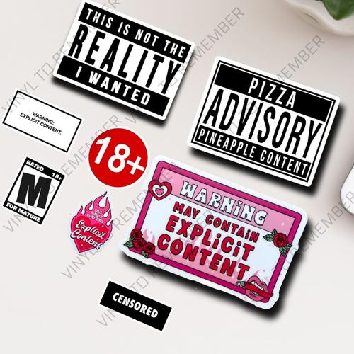Jual Sticker Pack Warning Explicit Peringatan Kata Kata Quotes Motivasi ...