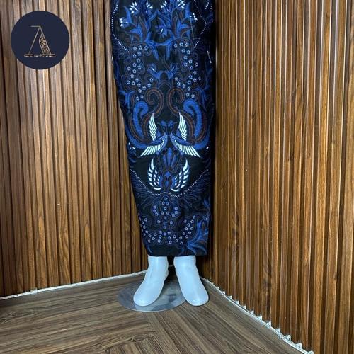Jual Rok Span Kebaya Wanita Premium Motif Gurdo Biru Ekslusif Belah ...