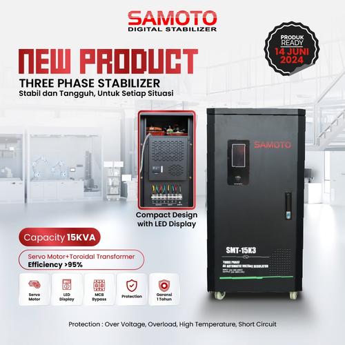 Promo SMT-15K3 / 15KVA SERVO MOTOR 3 Phase / STABILIZER SAMOTO Cicil 0% ...