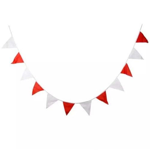 Jual Banner karnaval dirgahayu merah putih / Bendera segitiga merah ...