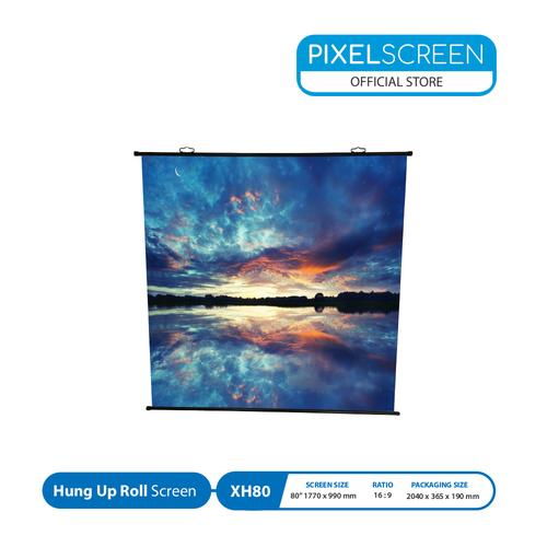 Jual Pixelscreen XH80 Hanging Up Roll Screen Proyektor 80" - Jakarta ...