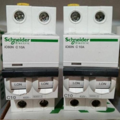 Jual MCB Miniature Circuit Breaker 2Pole 2Phase iC60N 10A 2 Pole 2 Phase 6ka 10A iC60N 2P 10A ...