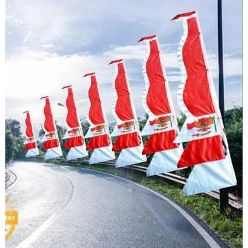 Jual grosir layar bendera Indonesia merah putih bunga 3 meter ...