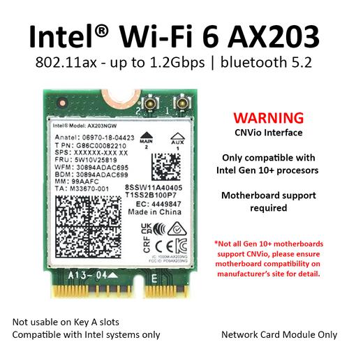 Jual Intel WiFi 6 AX203 Wireless Card Bluetooth 5 AX M.2 NGFF AX203NGW ...