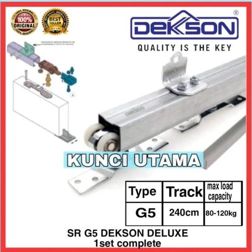 Jual REL PINTU GESER DEKSON G5 240CM / REL SLIDING GANTUNG DEKSON 2.4M ...