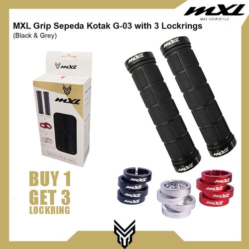 Jual MXL Grip Sepeda G03 Box with 3 Lock Rings Pegangan Sepeda Bahan ...