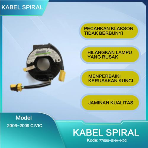 Jual Kabel Spiral Kabel Klakson Clock Spring Cable Honda -CIVIC 2006 ...