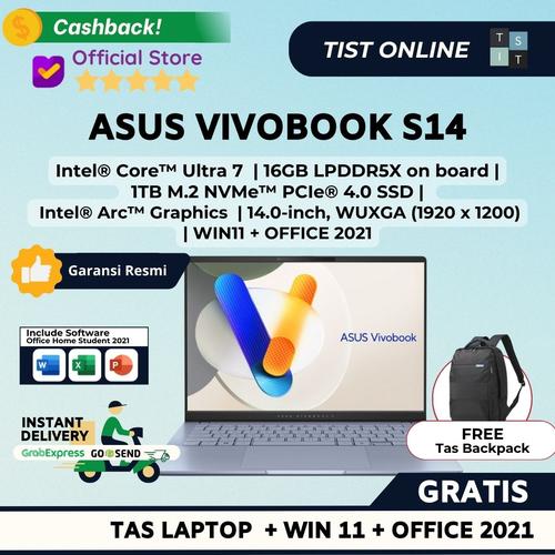 Promo Asus Vivobook S14 S5406MA OLED714 Ultra 7 155H 16GB 1TB SSD 14 ...