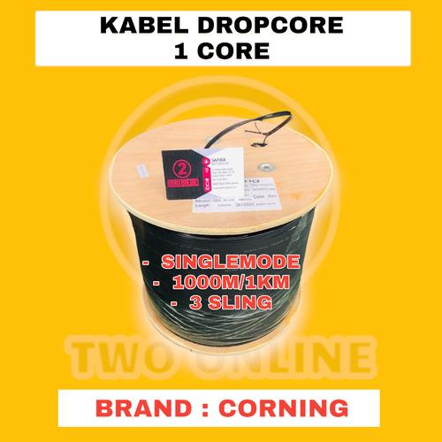 Jual Kabel Dropcore Drop Wire Dropcable Fiber Optic 1 Core 1000 Meter ...