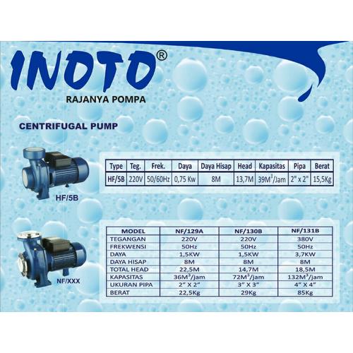 Jual Pompa Centrifugal / Keong Inoto 3" NF-130B - NF130B - Kab ...