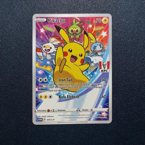 Jual Pikachu 016/S-P promo KFC pokemon Indonesia tcg 2020 - Kota ...