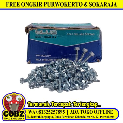 Jual #10 X 16 MM / BLUE Roofing Baut Sekrup Atap Baja Ringan Putih Dus ...